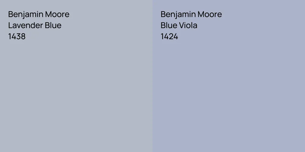 Benjamin Moore Lavender Blue vs. Benjamin Moore Blue Viola comparison