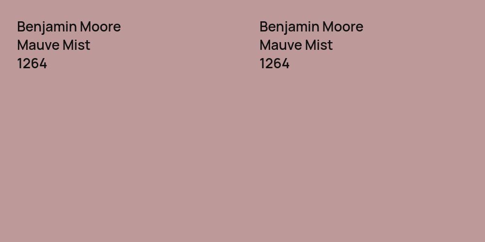 Benjamin Moore Mauve Mist vs. Benjamin Moore Mauve Mist comparison