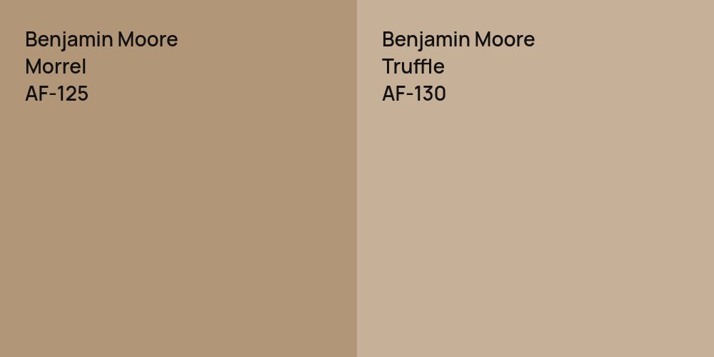 Benjamin Moore Morrel vs. Benjamin Moore Truffle comparison