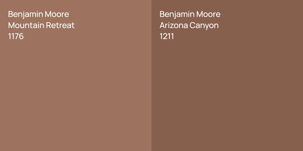 Benjamin Moore Mountain Retreat vs. Benjamin Moore Arizona Canyon ...