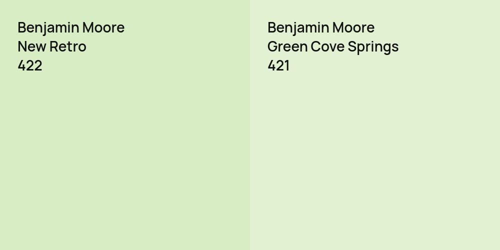 Benjamin Moore New Retro vs. Benjamin Moore Green Cove Springs comparison
