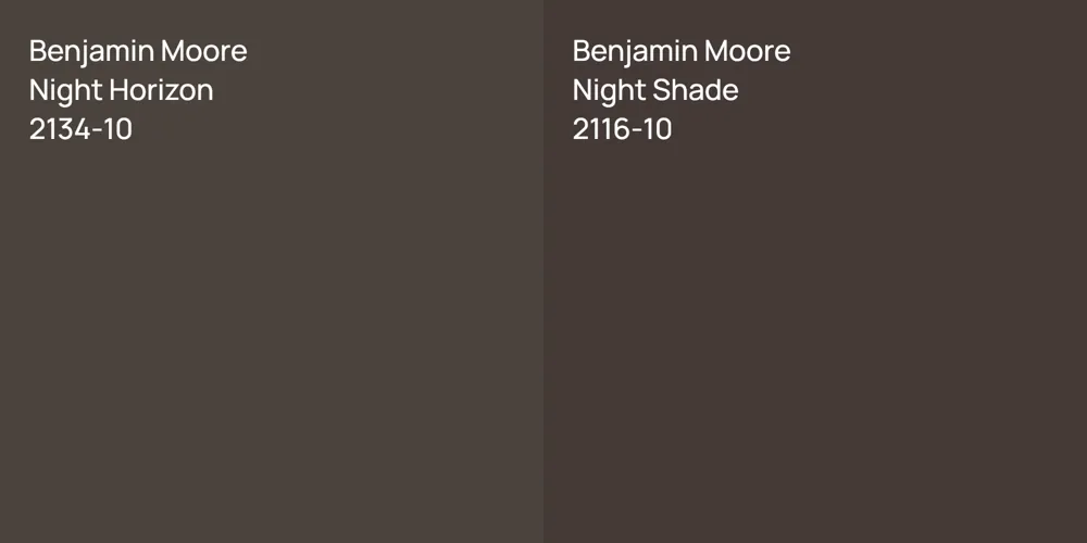 Benjamin Moore Night Horizon vs. Benjamin Moore Night Shade comparison