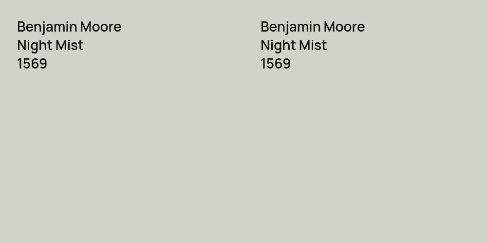 Benjamin Moore Night Mist vs. Benjamin Moore Night Mist comparison