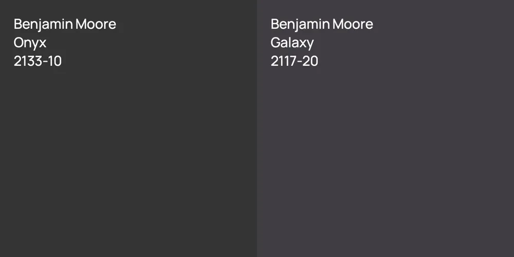 Benjamin Moore Onyx vs. Benjamin Moore Galaxy comparison