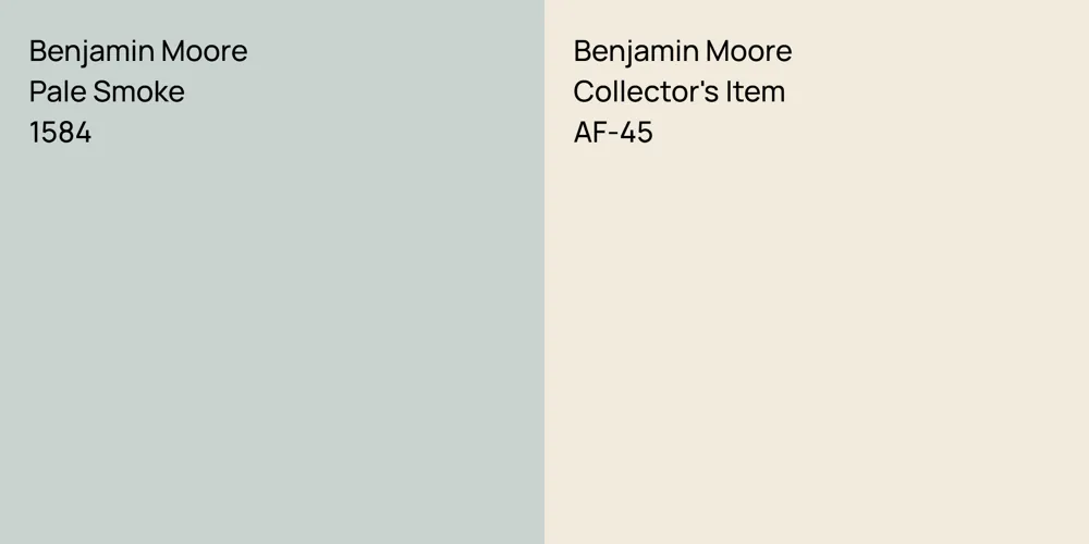Benjamin Moore Pale Smoke vs. Benjamin Moore Collector's Item comparison