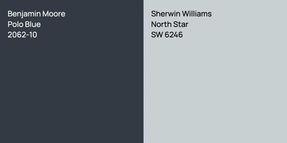 Benjamin Moore Polo Blue vs. Sherwin Williams North Star comparison