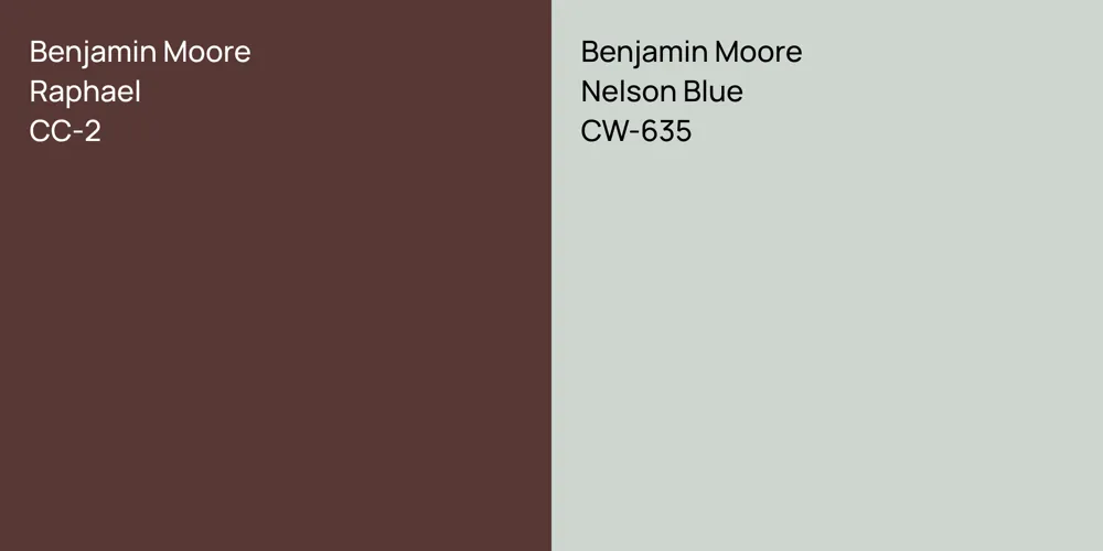 Benjamin Moore Raphael vs. Benjamin Moore Nelson Blue comparison