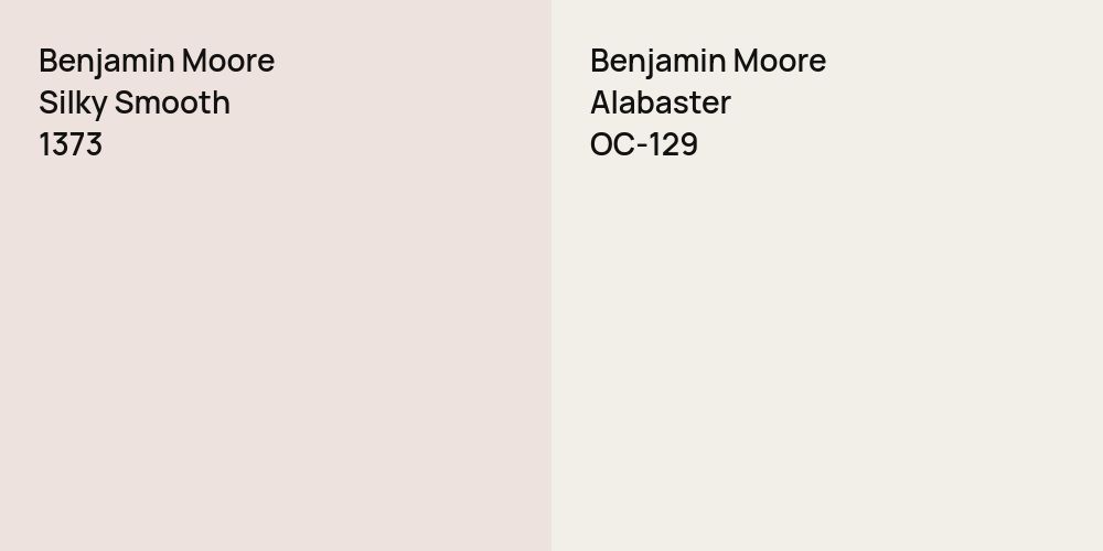 Benjamin Moore Silky Smooth vs. Benjamin Moore Alabaster comparison