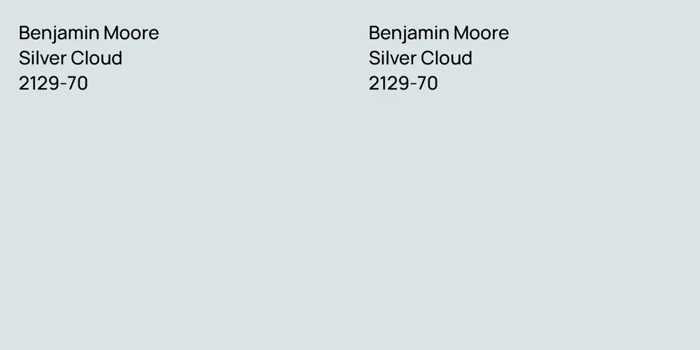 Benjamin Moore Silver Cloud vs. Benjamin Moore Silver Cloud comparison