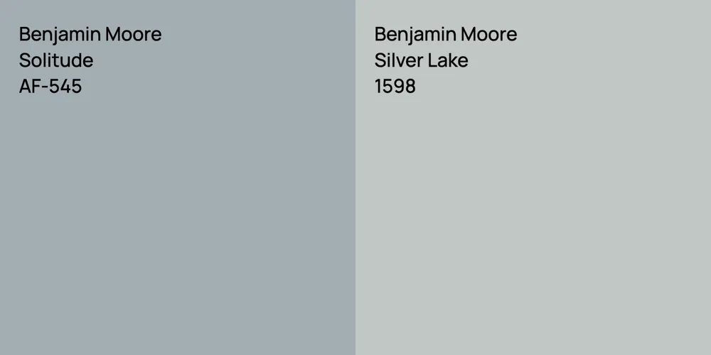 Benjamin Moore Solitude vs. Benjamin Moore Silver Lake comparison