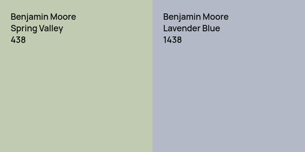 Benjamin Moore Spring Valley vs. Benjamin Moore Lavender Blue comparison