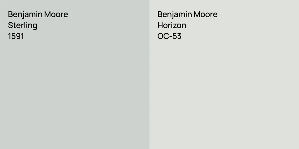 Benjamin Moore Sterling vs. Benjamin Moore Horizon comparison