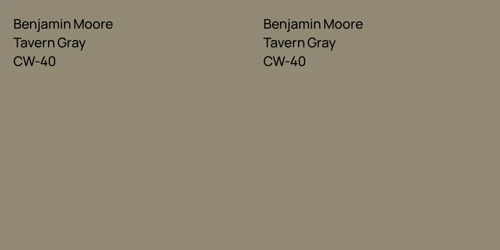 Benjamin Moore Tavern Gray vs. Benjamin Moore Tavern Gray comparison