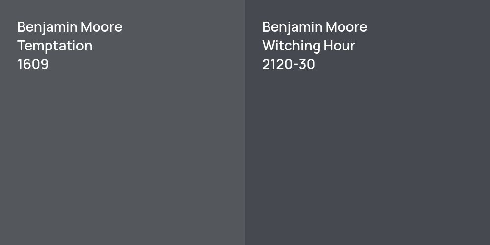 Benjamin Moore Temptation vs. Benjamin Moore Witching Hour comparison