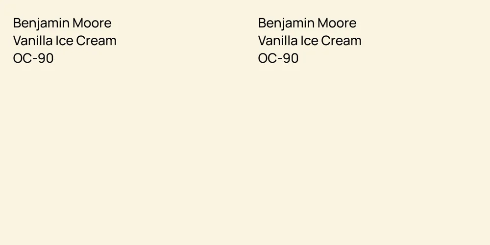 Benjamin Moore Vanilla Ice Cream vs. Benjamin Moore Vanilla Ice Cream ...