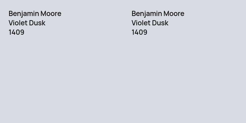 Benjamin Moore Violet Dusk vs. Benjamin Moore Violet Dusk comparison
