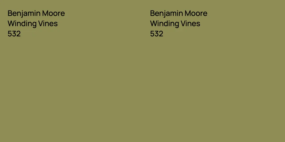 Benjamin Moore Winding Vines vs. Benjamin Moore Winding Vines comparison