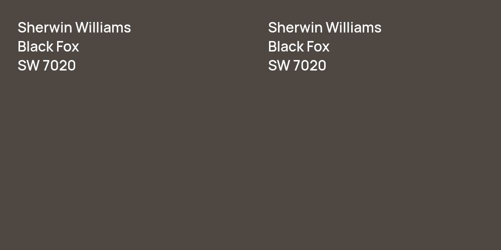 Sherwin Williams Black Fox vs. Sherwin Williams Black Fox comparison