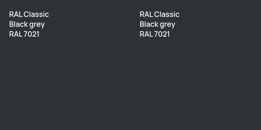 RAL Classic Black grey vs. RAL Classic Black grey comparison