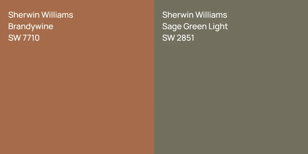 Sherwin Williams Brandywine vs. Sherwin Williams Sage Green Light ...