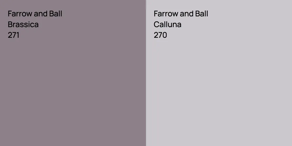 Farrow and Ball Brassica vs. Farrow and Ball Calluna comparison