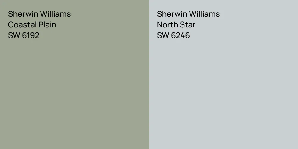Sherwin Williams Coastal Plain vs. Sherwin Williams North Star comparison