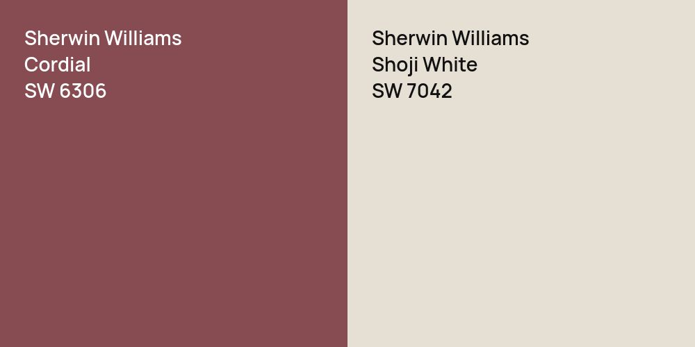 Sherwin Williams Cordial vs. Sherwin Williams Shoji White comparison