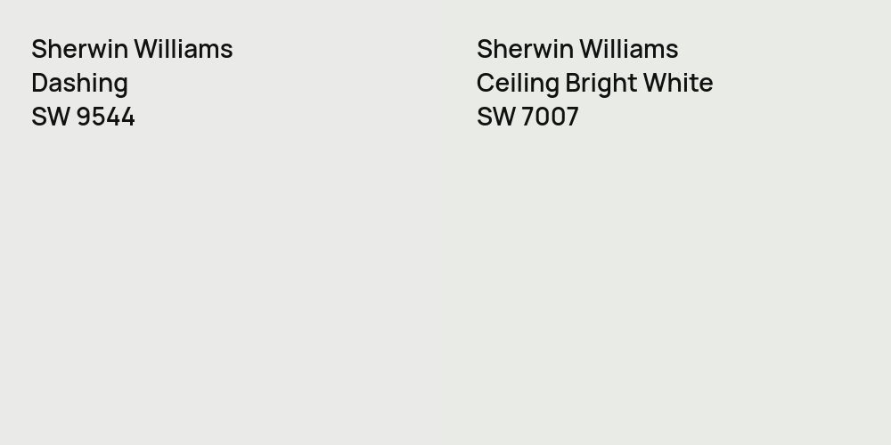 Sherwin Williams Dashing vs. Sherwin Williams Ceiling Bright White ...