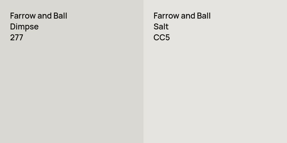 Farrow and Ball Dimpse vs. Farrow and Ball Salt comparison