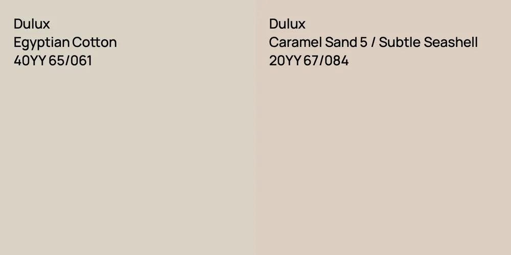 Dulux Egyptian Cotton vs. Dulux Caramel Sand 5 comparison