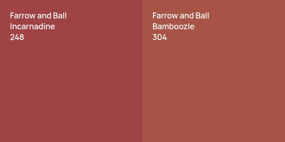 Farrow and Ball Incarnadine vs. Farrow and Ball Bamboozle comparison