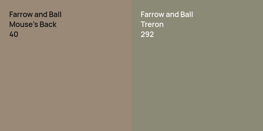 Farrow and Ball Mouse's Back vs. Farrow and Ball Treron comparison