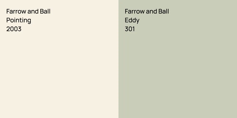 Farrow and Ball Pointing vs. Farrow and Ball Eddy comparison