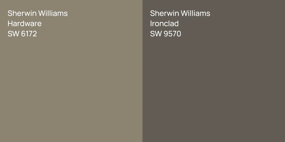 Sherwin Williams Hardware vs. Sherwin Williams Ironclad comparison