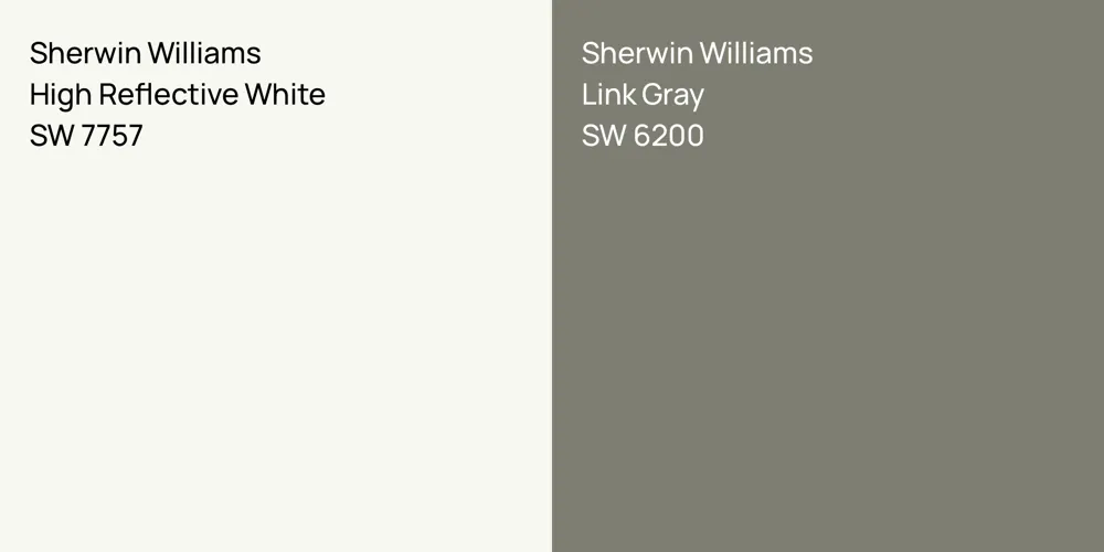 Sherwin Williams High Reflective White vs. Sherwin Williams Link Gray ...