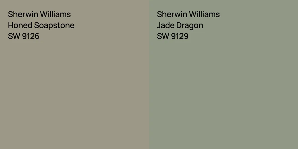 Sherwin Williams Honed Soapstone vs. Sherwin Williams Jade Dragon ...