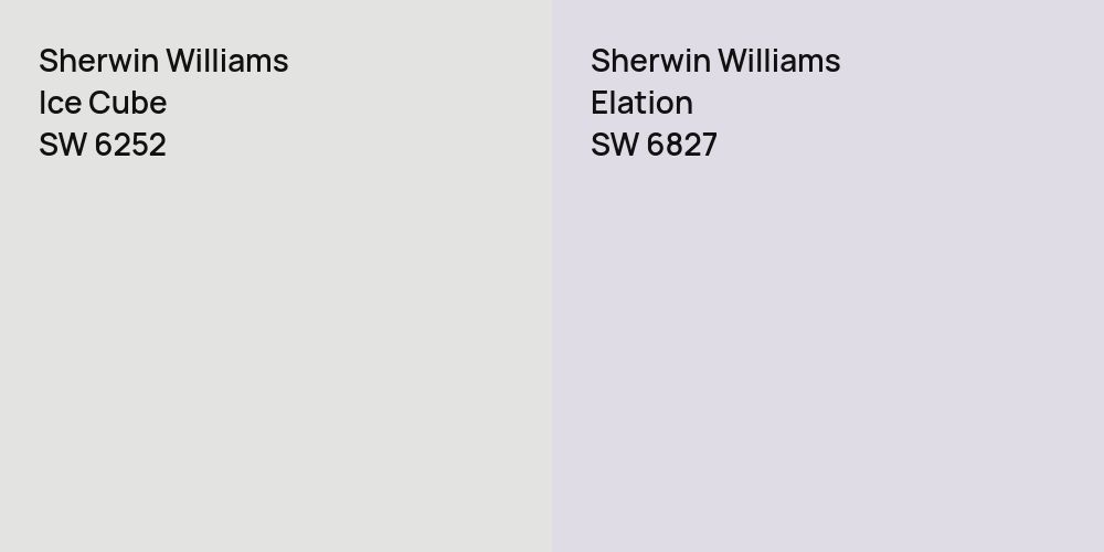 Sherwin Williams Ice Cube vs. Sherwin Williams Elation comparison