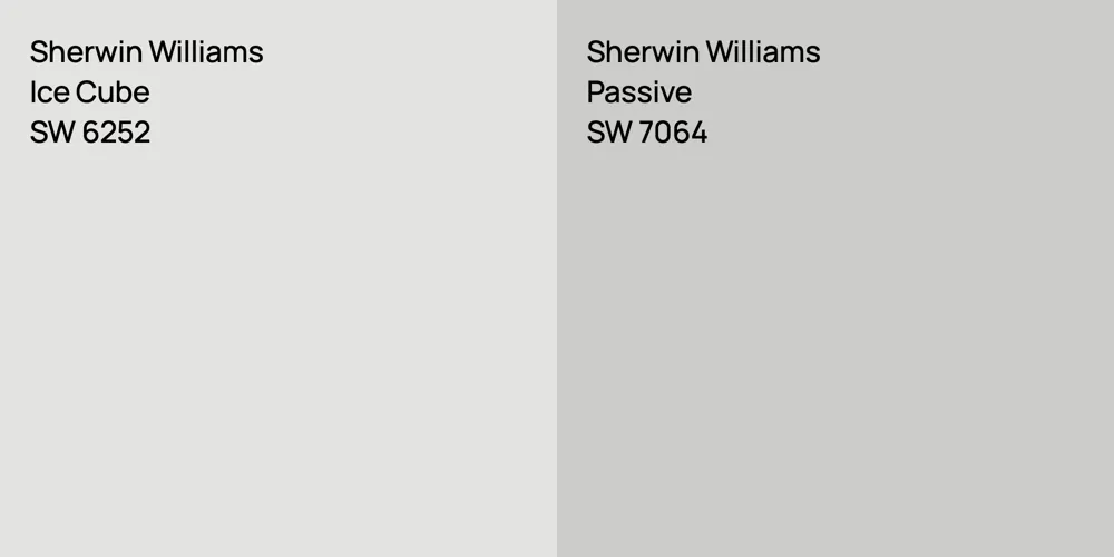 Sherwin Williams Ice Cube vs. Sherwin Williams Passive comparison