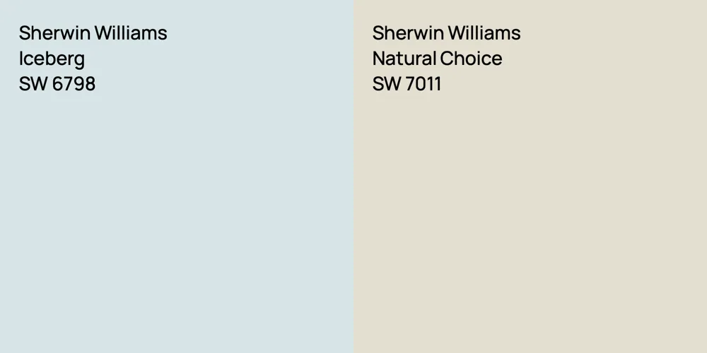 Sherwin Williams Iceberg vs. Sherwin Williams Natural Choice comparison