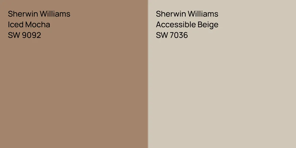 Sherwin Williams Iced Mocha vs. Sherwin Williams Accessible Beige ...