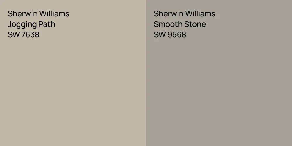 Sherwin Williams Jogging Path vs. Sherwin Williams Smooth Stone comparison