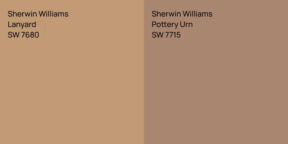 Sherwin Williams Lanyard vs. Sherwin Williams Pottery Urn comparison