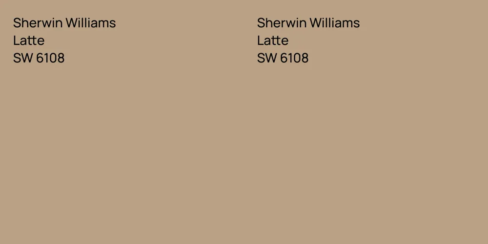 Sherwin Williams Latte vs. Sherwin Williams Latte comparison
