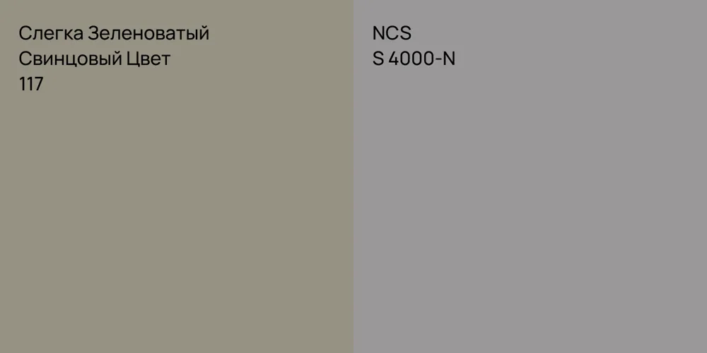 Little Greene Lead Colour vs. NCS S 4000-N comparison