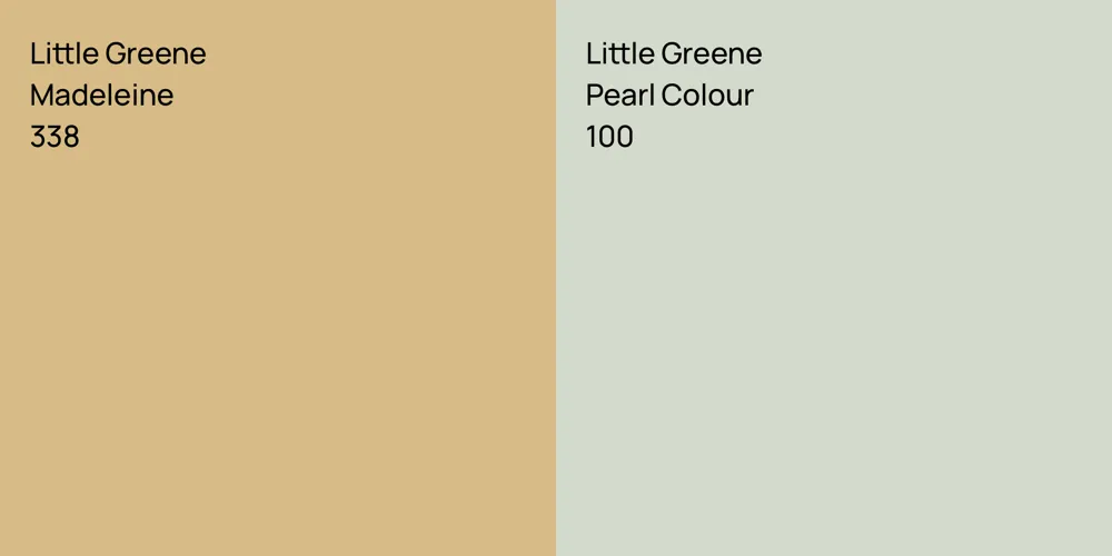 Little Greene Madeleine vs. Little Greene Pearl Colour comparison