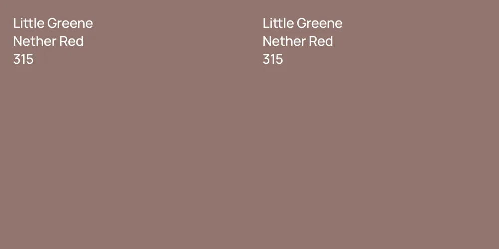 Little Greene Nether Red vs. Little Greene Nether Red comparison