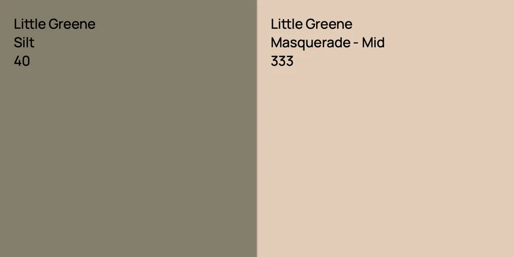 Little Greene Silt vs. Little Greene Masquerade - Mid comparison