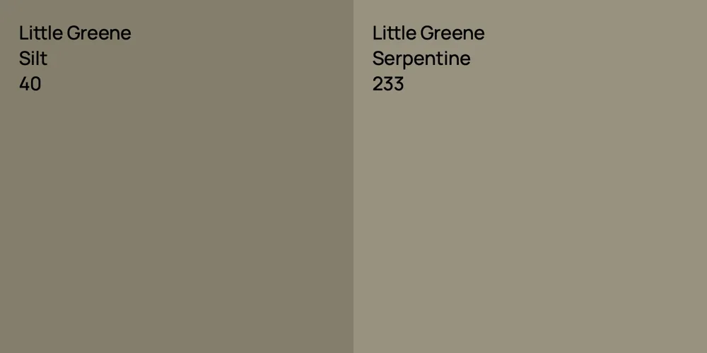 Little Greene Silt vs. Little Greene Serpentine comparison