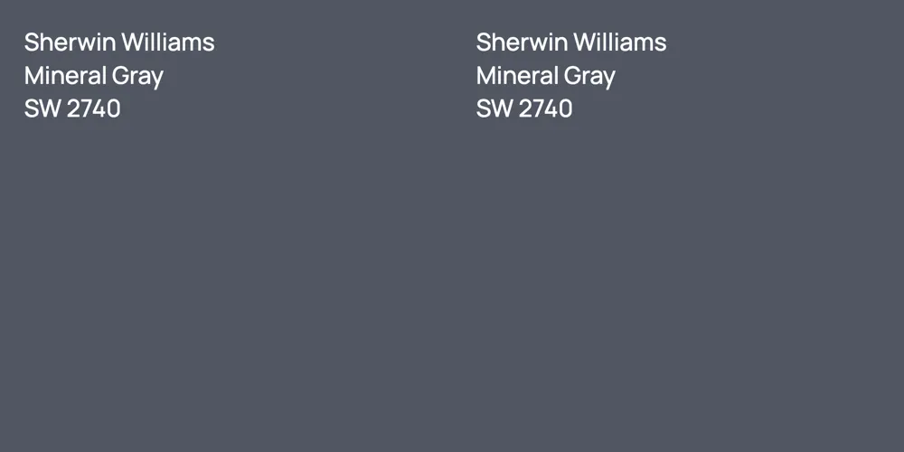 Sherwin Williams Mineral Gray vs. Sherwin Williams Mineral Gray comparison