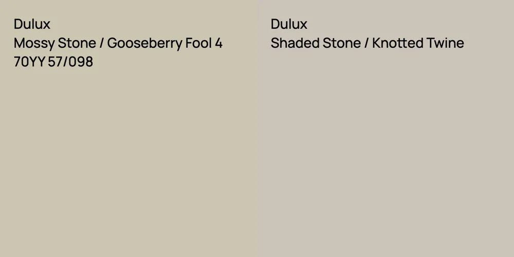 Dulux Mossy Stone vs. Dulux Shaded Stone comparison